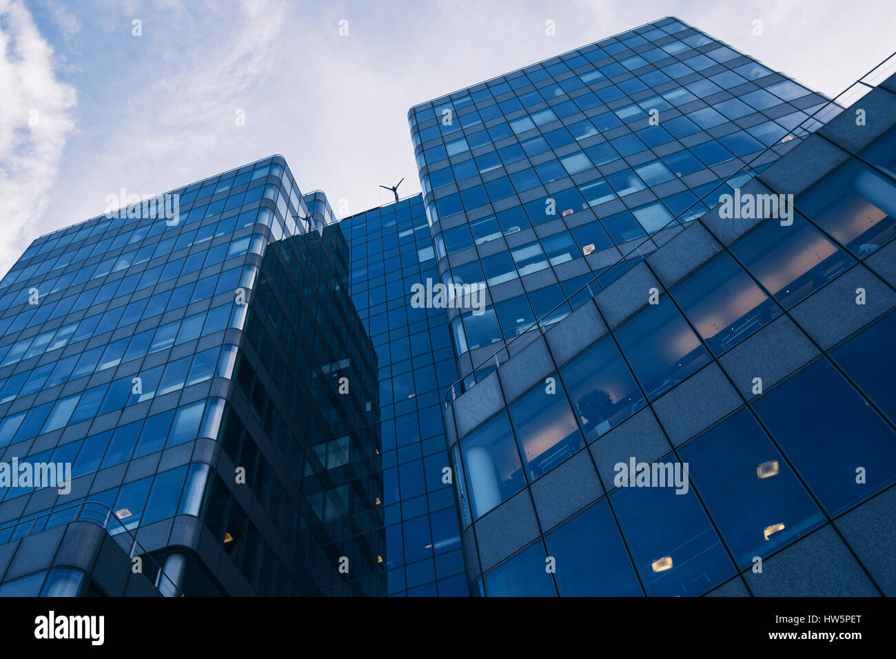 Modern glass buildings in a business area Stock Photo - Alamy