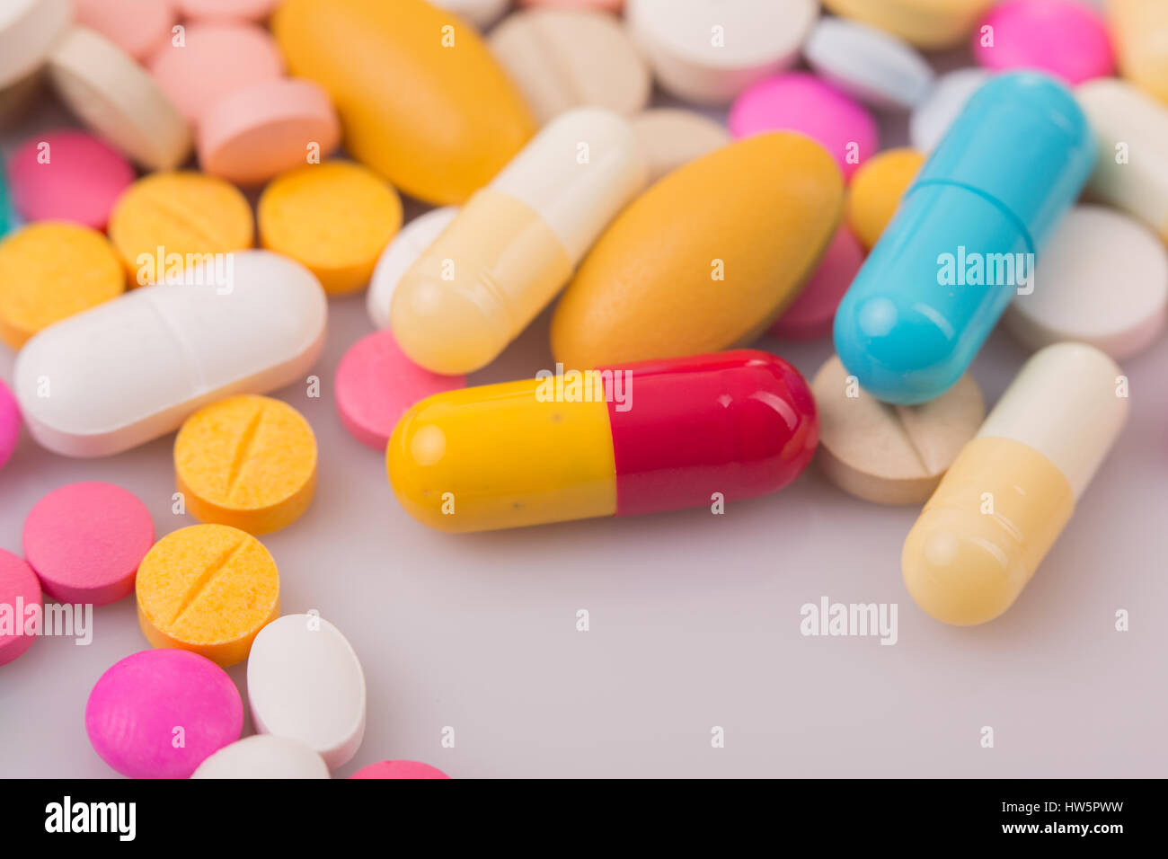 different Tablets pills capsule heap mix therapy drugs Stock Photo - Alamy