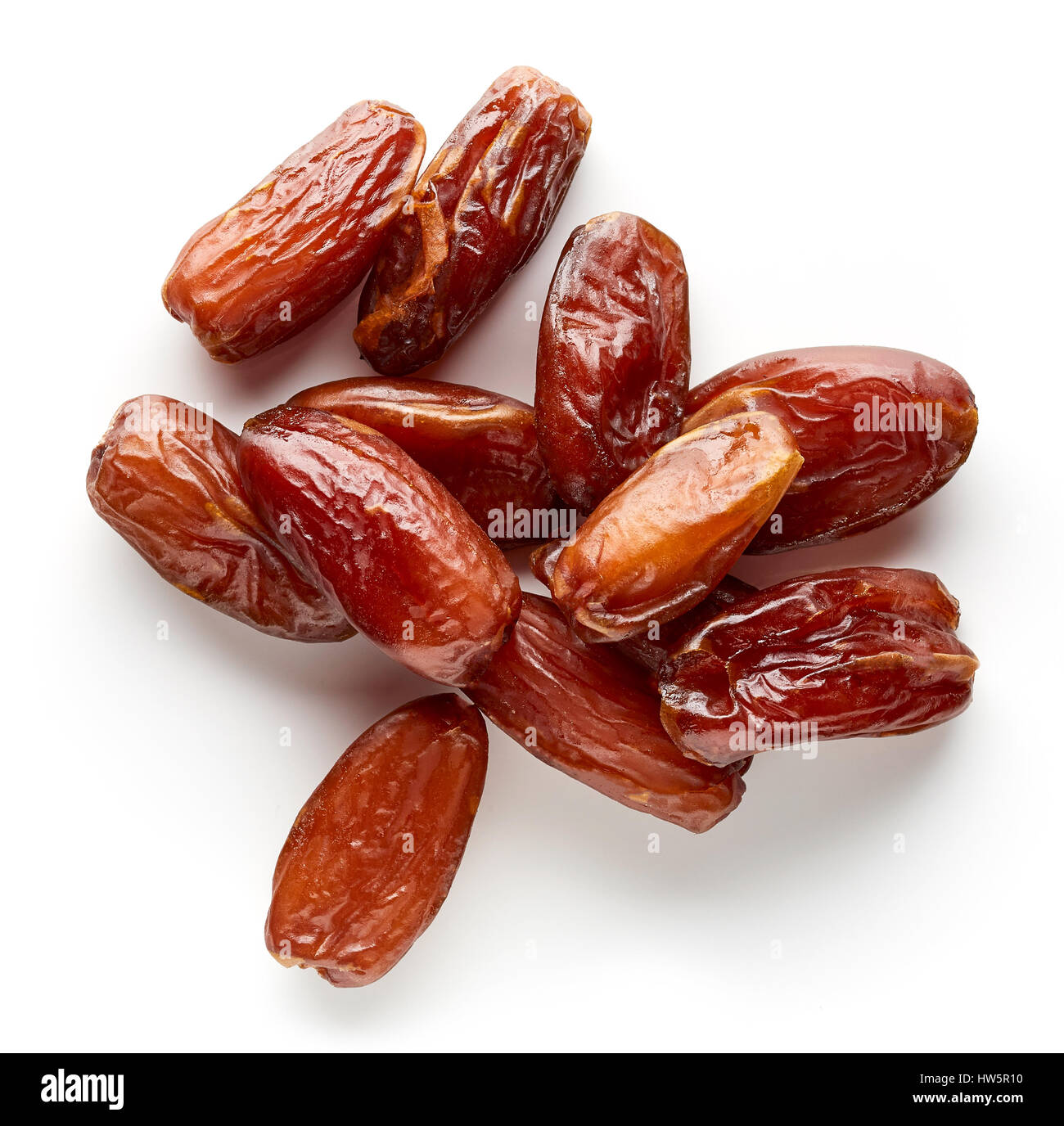 Heap of pitted dates isolated on white background, top view Stock Photo ...