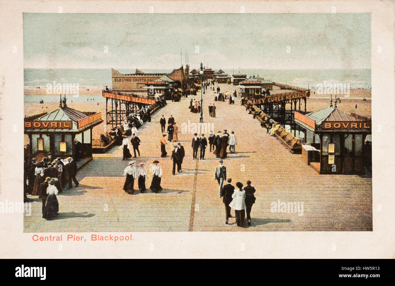 Central Pier, Blackpool. Early postcard view Stock Photo - Alamy
