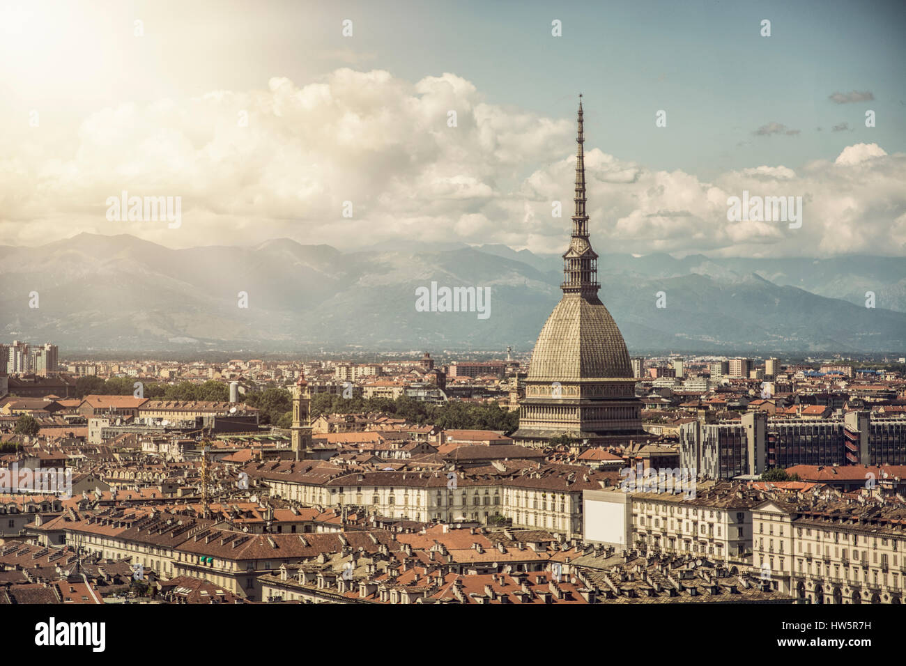 Panoramic view of Turin city center, in Italy Stock Photo - Alamy