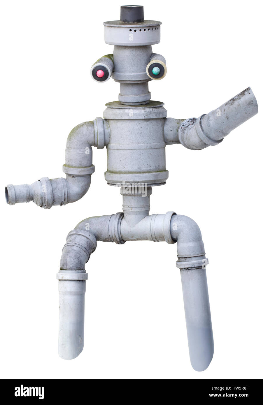 Plastic Pipe Robot Puppet Cutout Stock Photo - Alamy