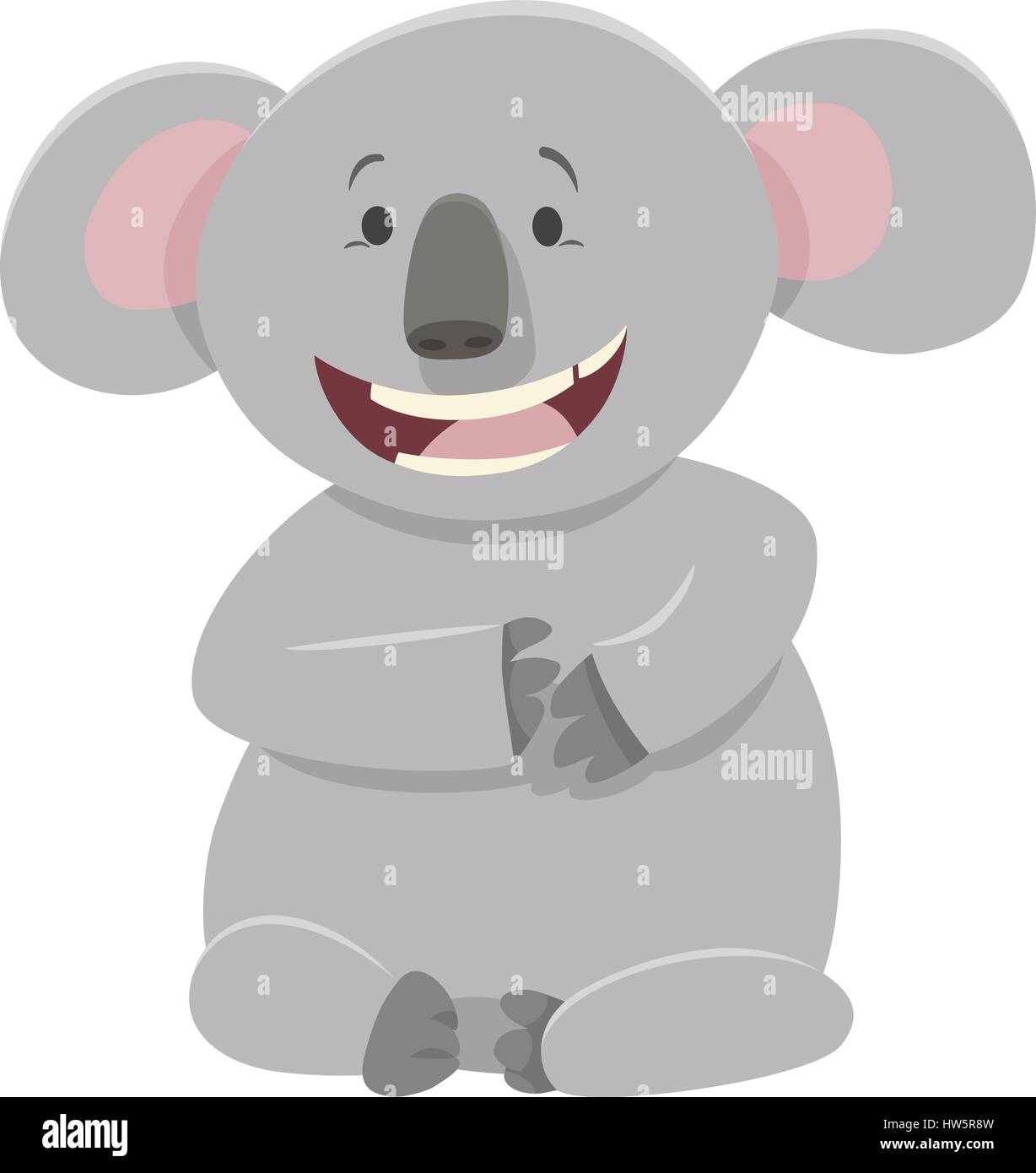 Cartoon Illustration of Cute Koala Bear Animal Character Stock Vector ...