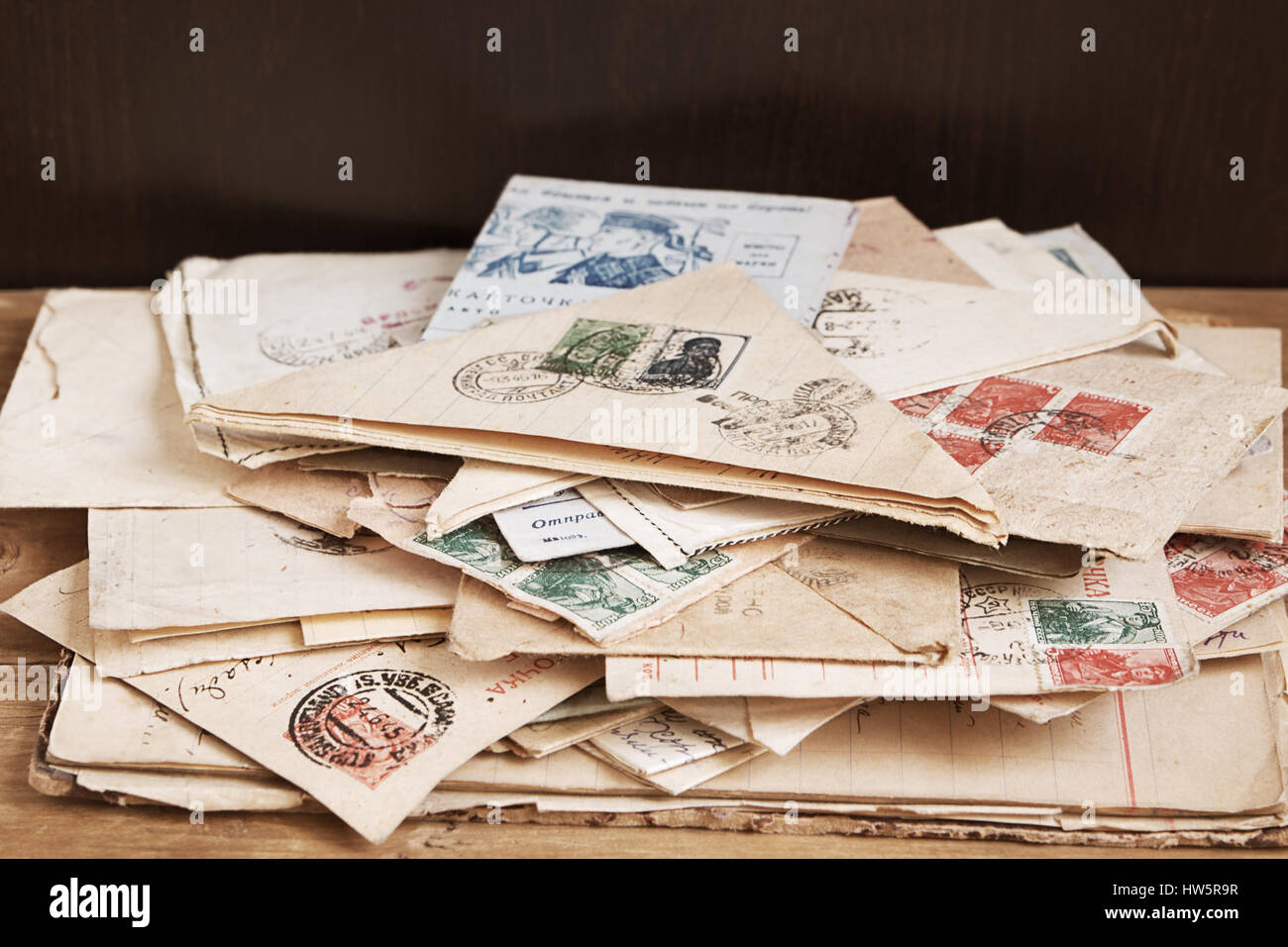 Archival letters in times of Two World War Stock Photo - Alamy