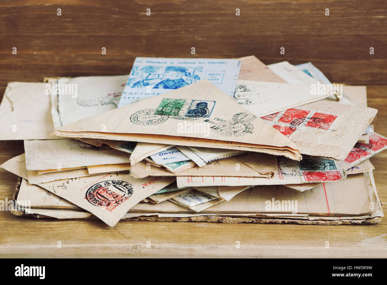 Archival letters in times of Two World War Stock Photo - Alamy