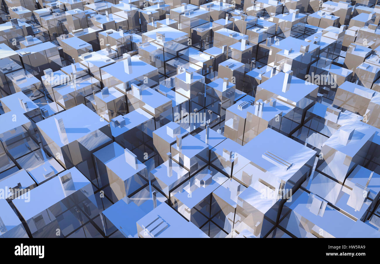 Abstract 3d city model hi-res stock photography and images - Alamy