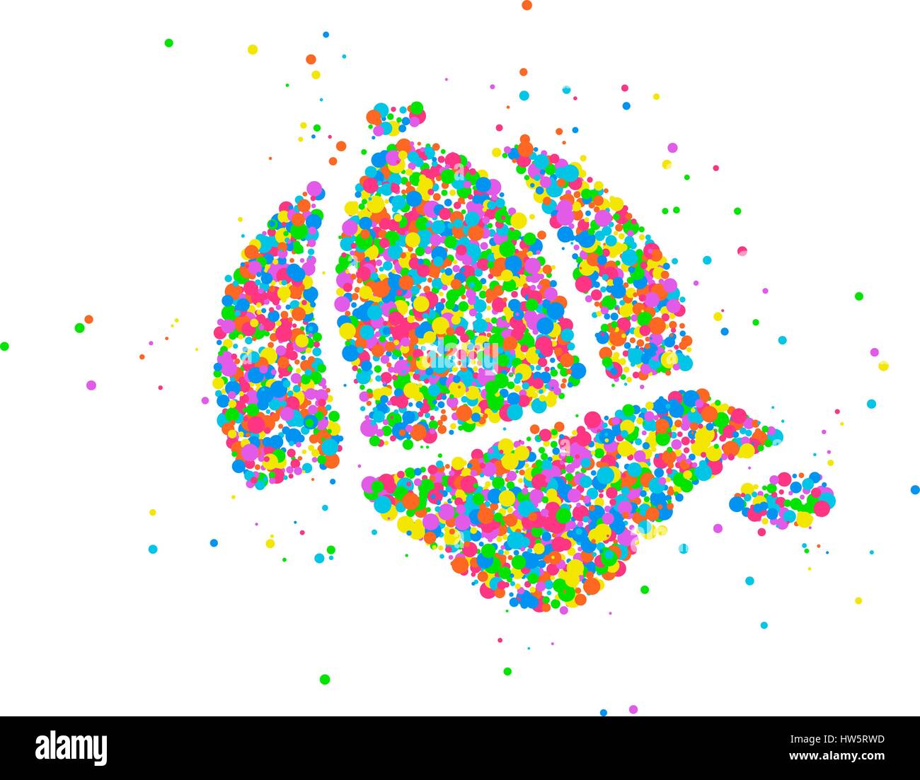 Abstract baseball cap splash colorful circles. Vector illustration ...