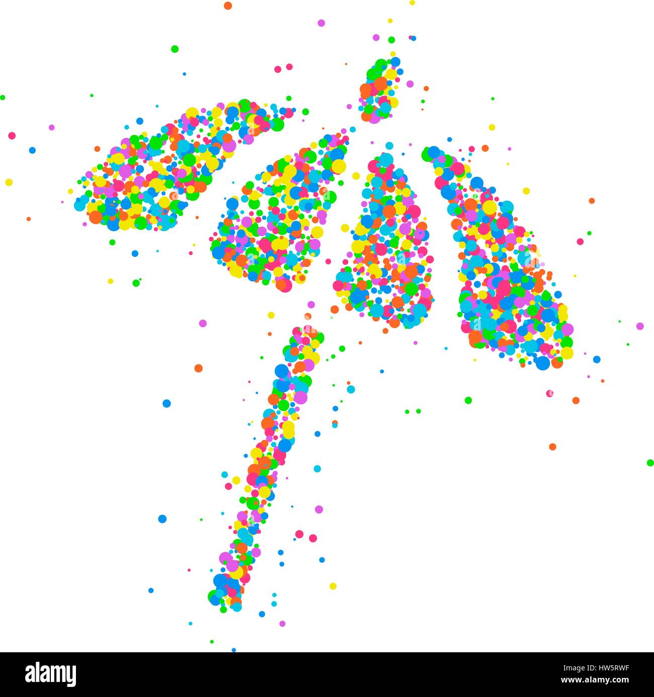 Abstract beach umbrella splash multicolored circles. Vector ...