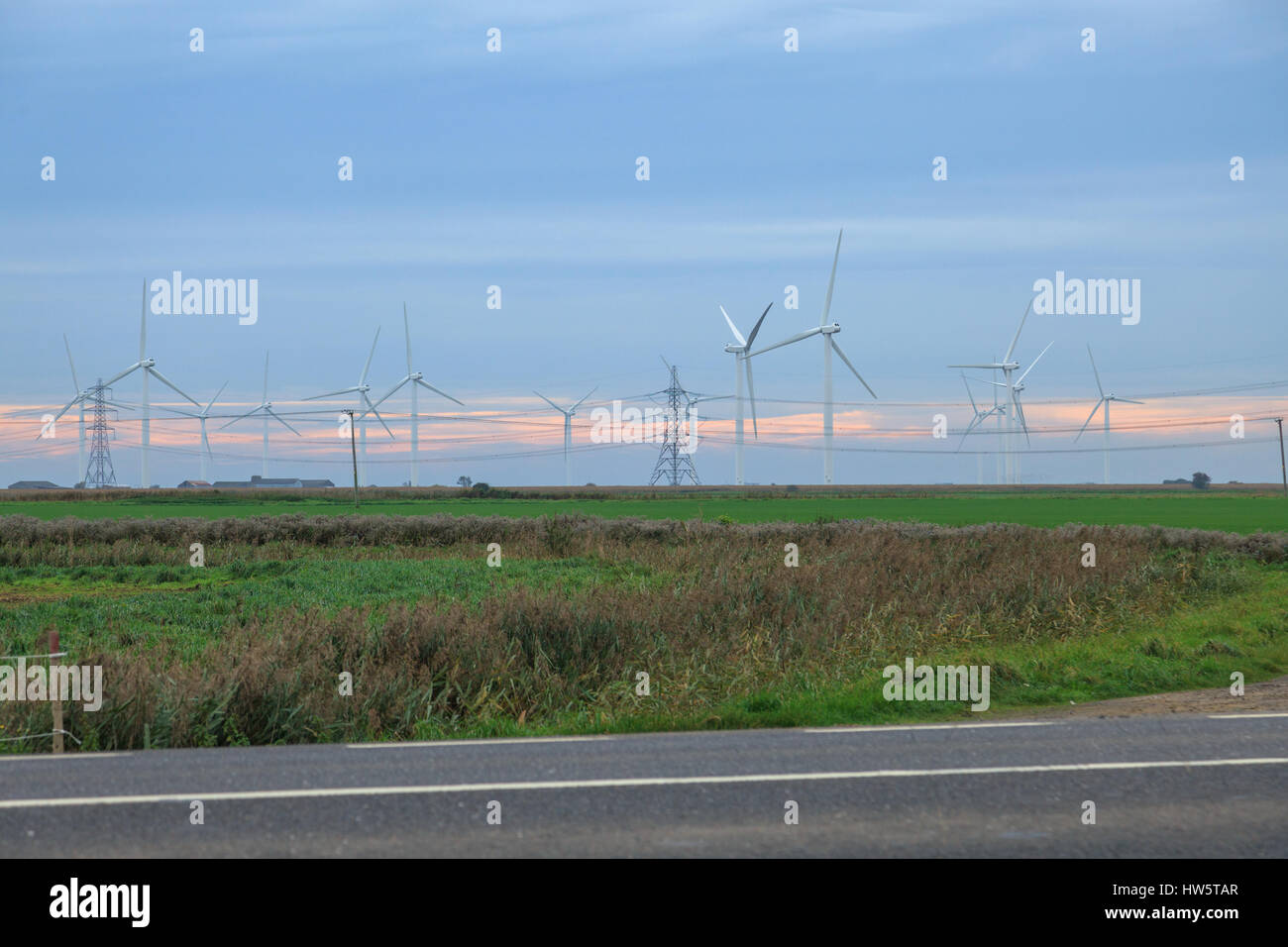 Wind turbines onshore farm hi-res stock photography and images - Alamy