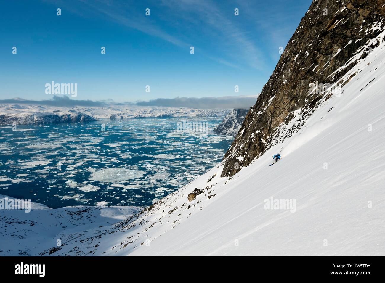 Greenland snow sliding hi-res stock photography and images - Alamy