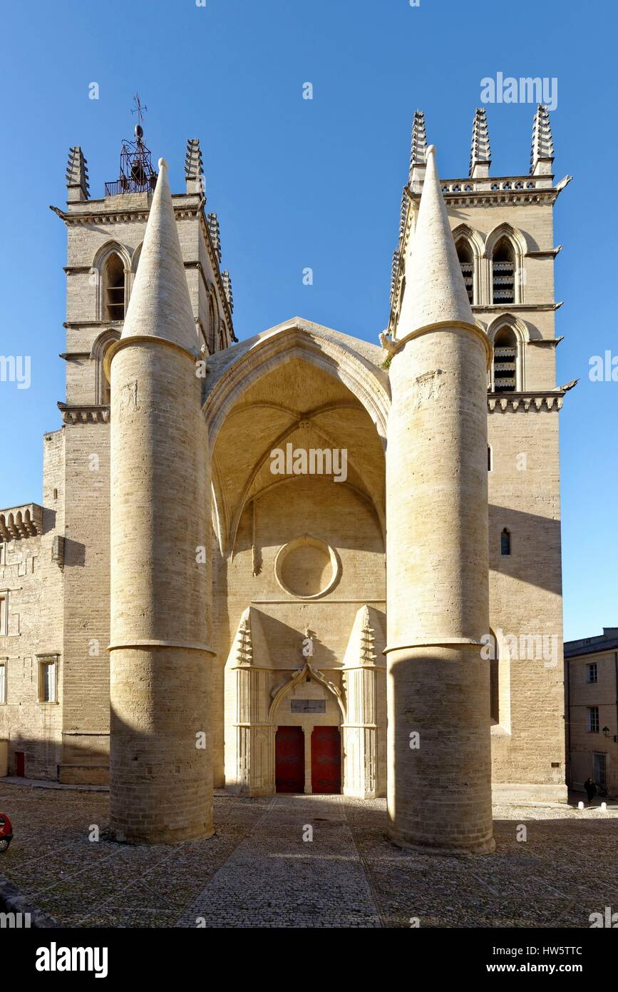France, Herault, Montpellier, historical center, the Ecusson district ...