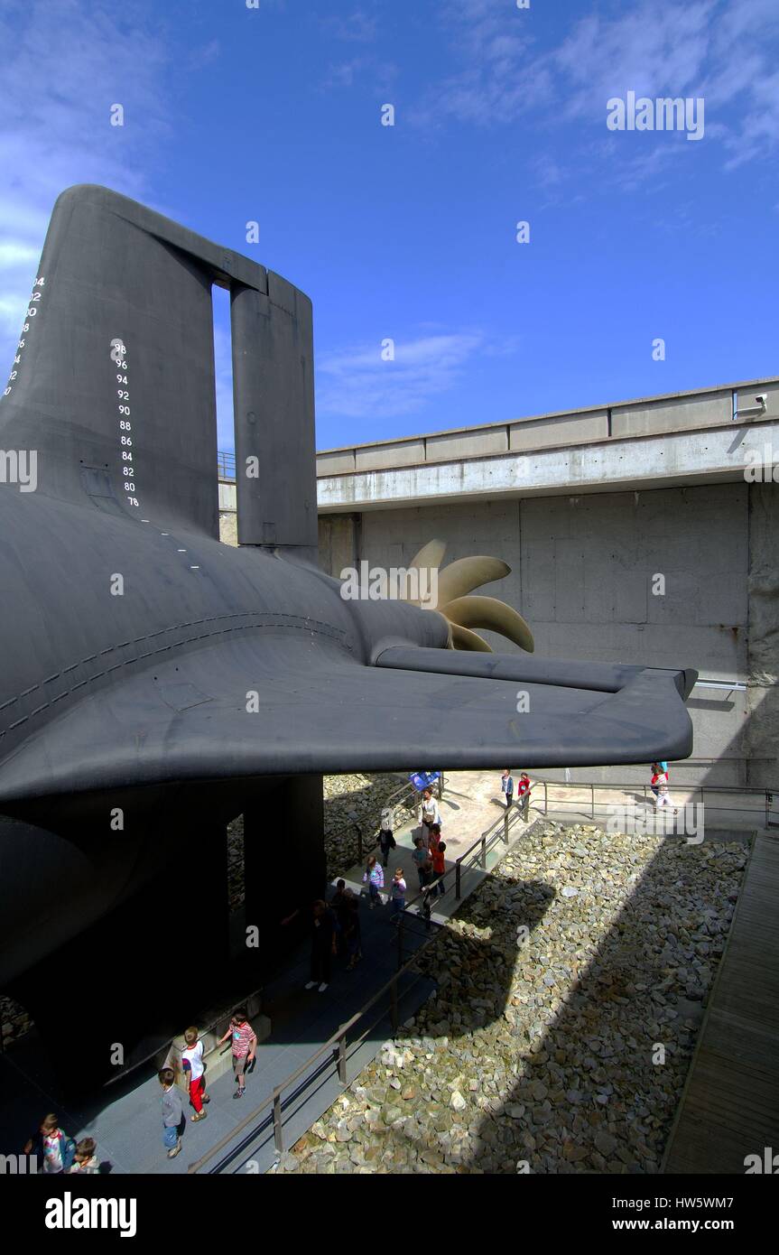 France, Manche, Cotentin, Cherbourg, Cité de la Mer, nuclear submarine ...
