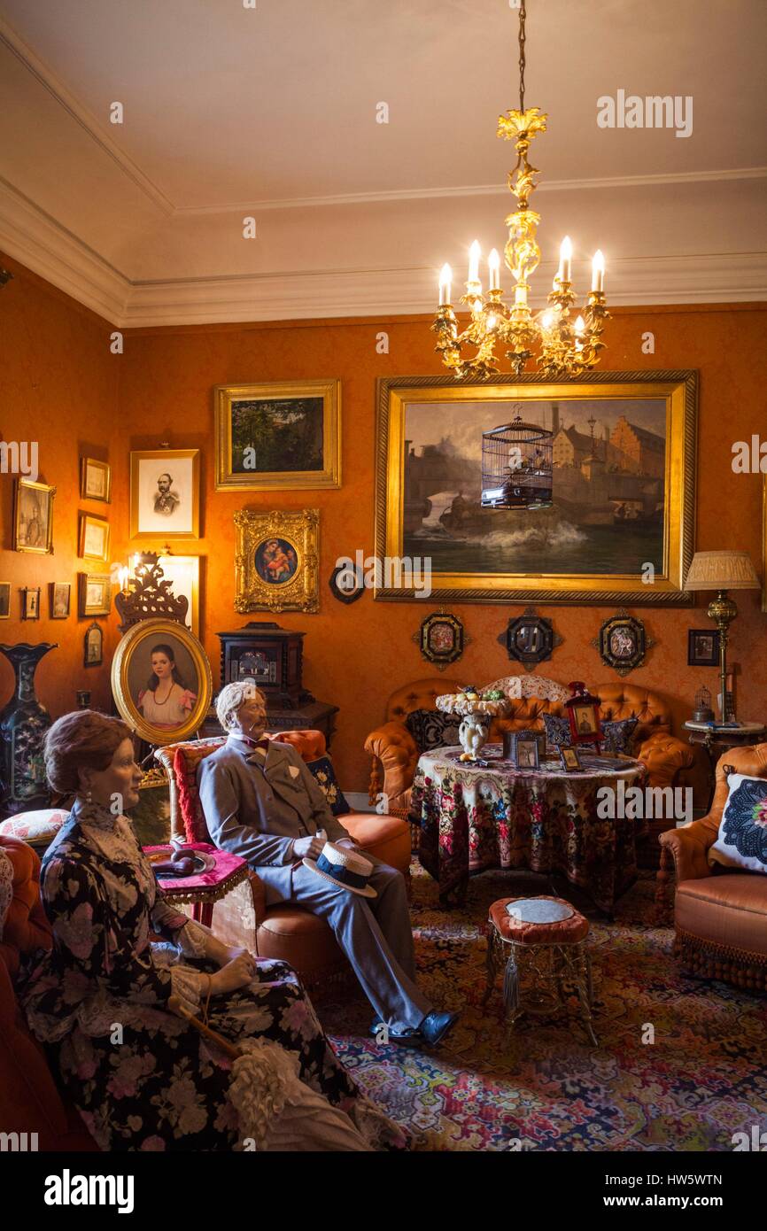 Denmark, Funen, Egeskov, Egeskov Castle, castle interior Stock Photo ...
