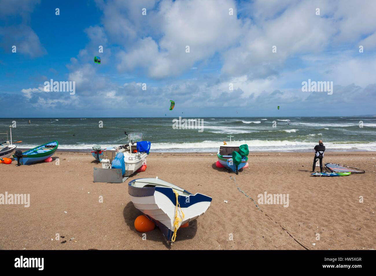 Denmark, Jutland, Klitmoller, windsurfing capital of Denmark ...