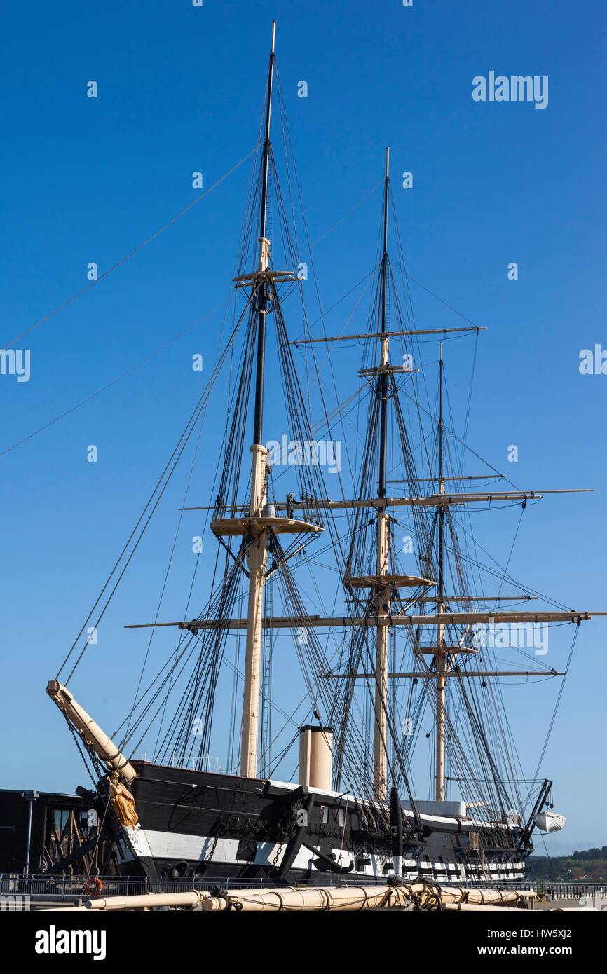 Denmark, Jutland, Ebeltoft, Fregatten Jylland, world's longest wooden ...