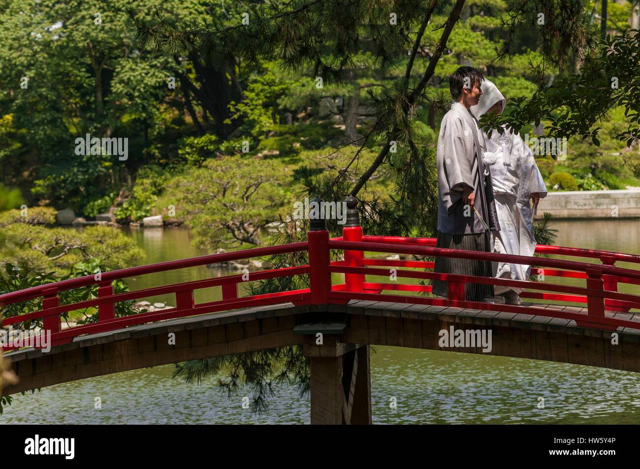 Japan, Chugoku, Hiroshima, traditional marriage in the traditional ...