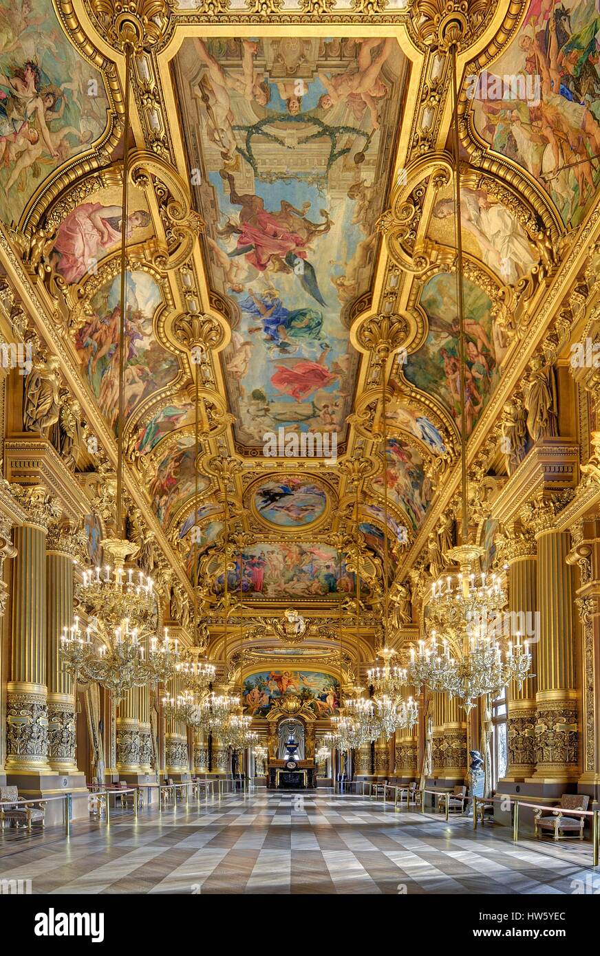France, Paris, Garnier opera house, the foyer Stock Photo - Alamy