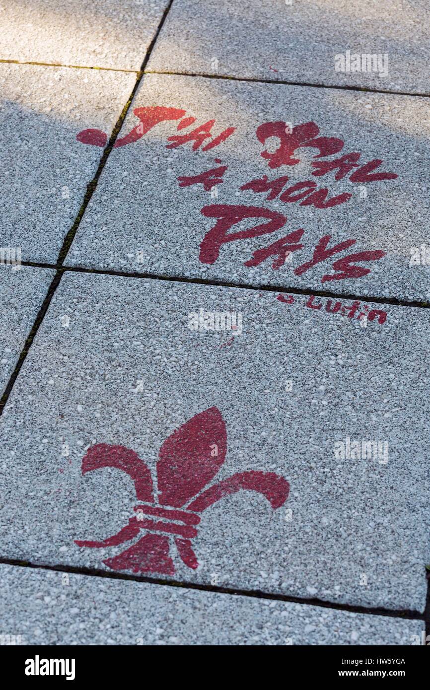 Canada, Quebec province, Quebec City, inscription, illustration Quebec ...