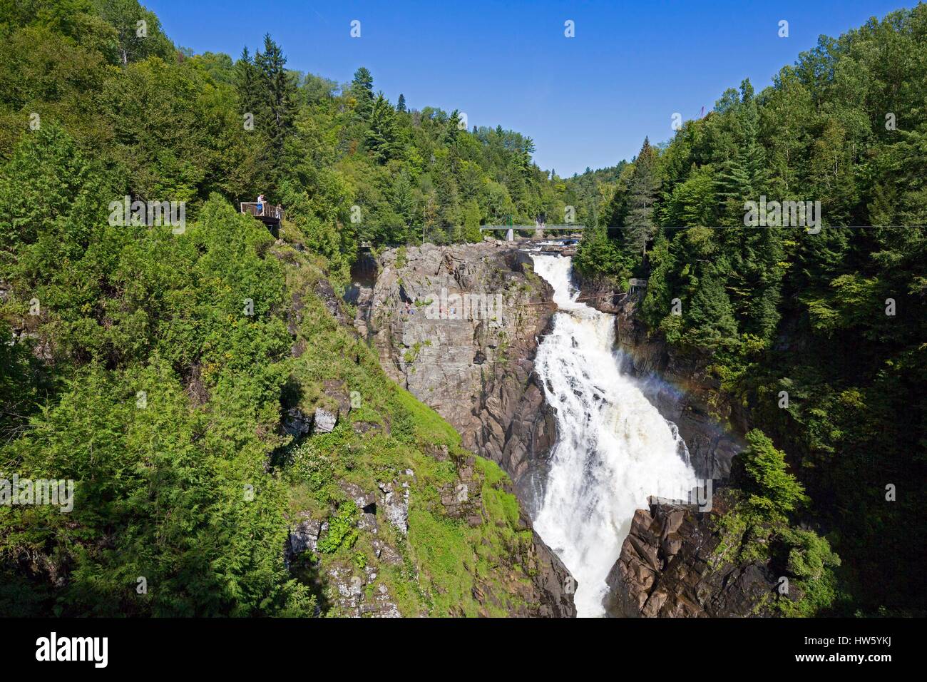 Canada, Quebec province, Beaupre, Canyon Sainte Anne and its 74 meters ...