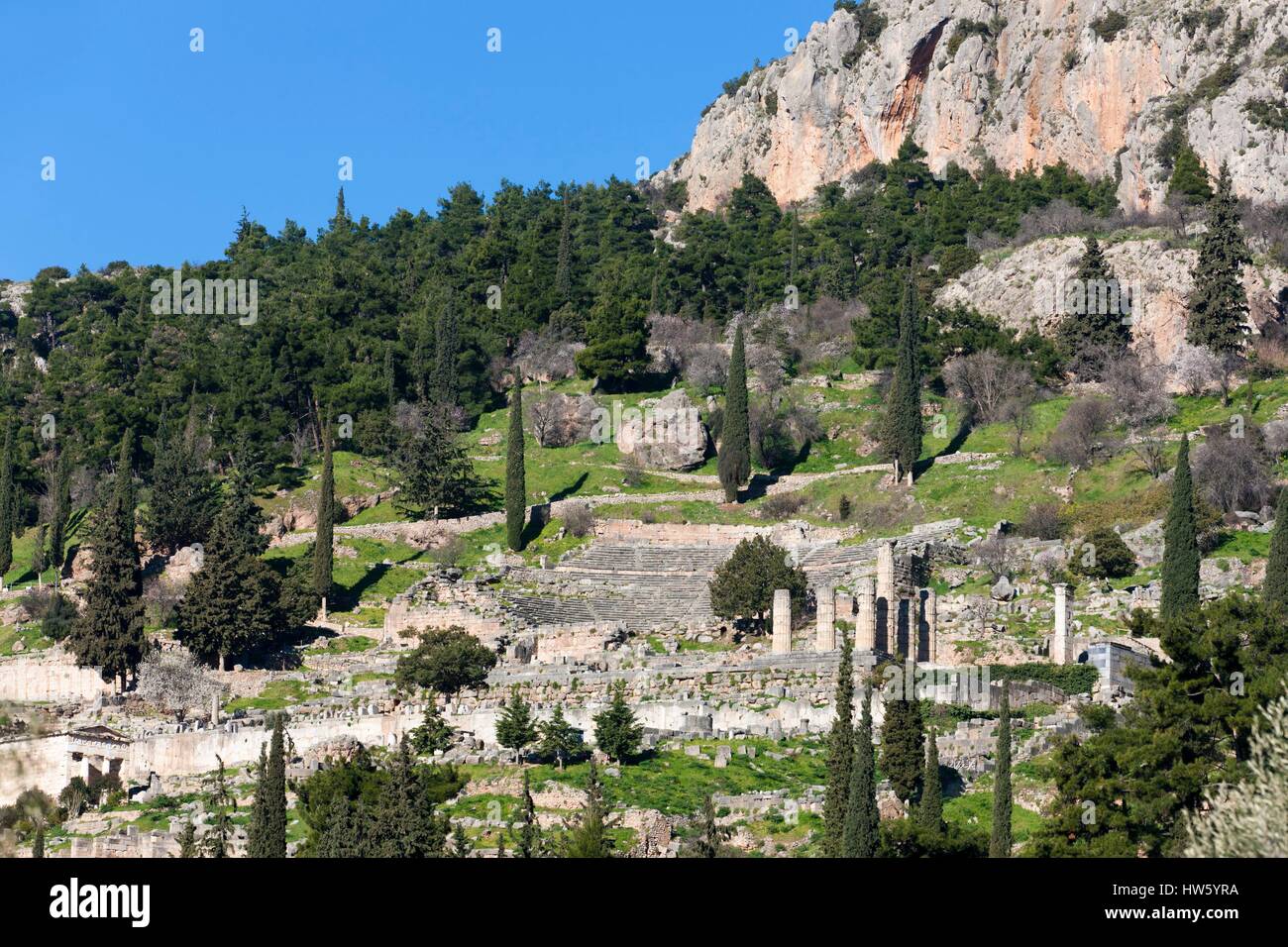 Greece, Phocis, Delphi, listed as World Heritage by UNESCO, Delphi was ...
