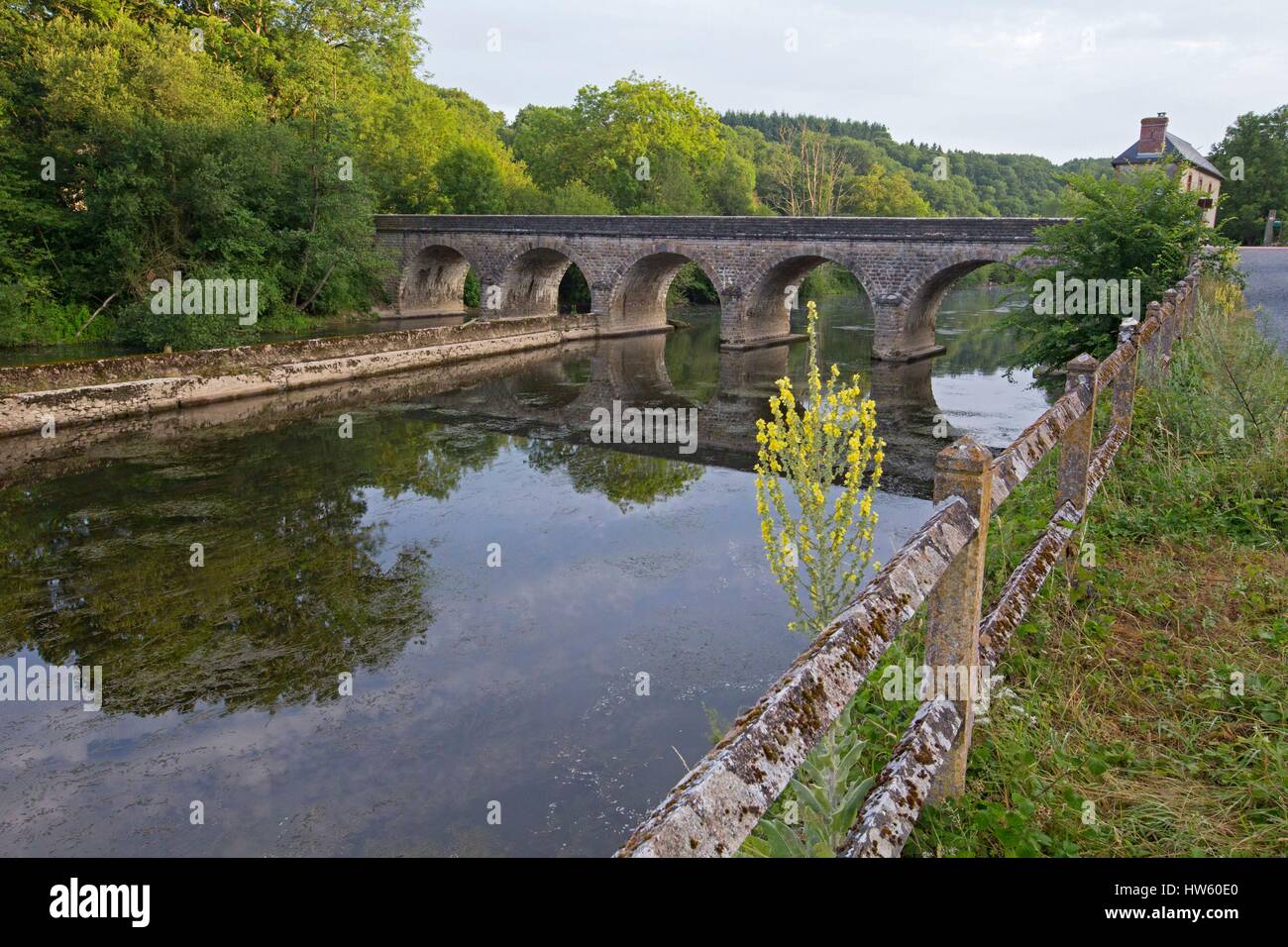 France, Orne, Swiss Normandy, the greenway edge adorns between Thury ...