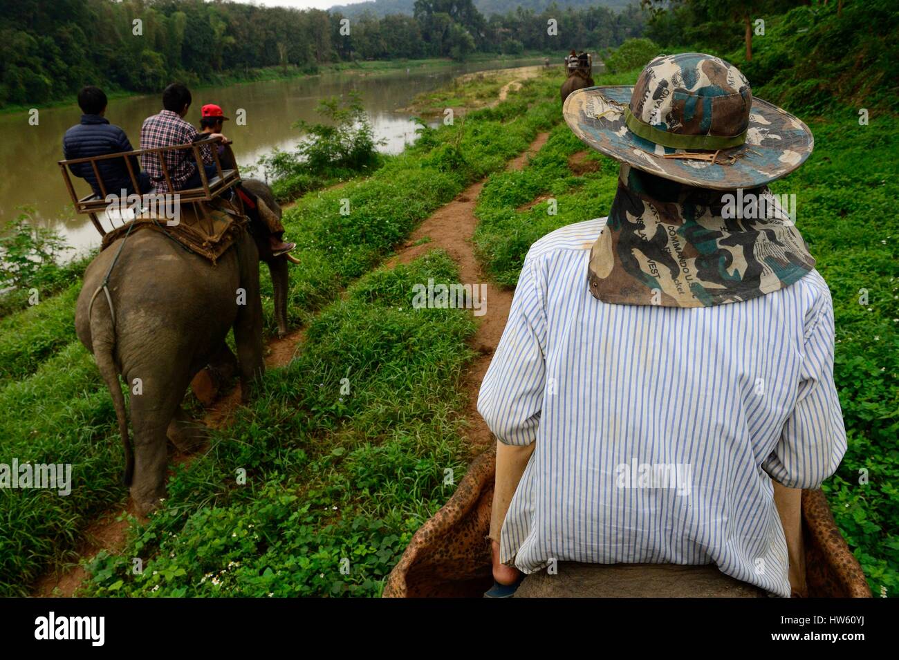 Laos, Luang Prabang province, Ban Xieng Lom, tourist complex dedicated ...