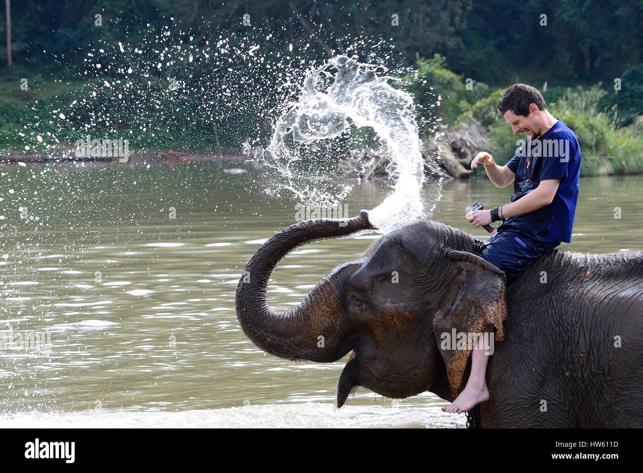 Laos, Luang Prabang province, Ban Xieng Lom, tourist complex dedicated ...