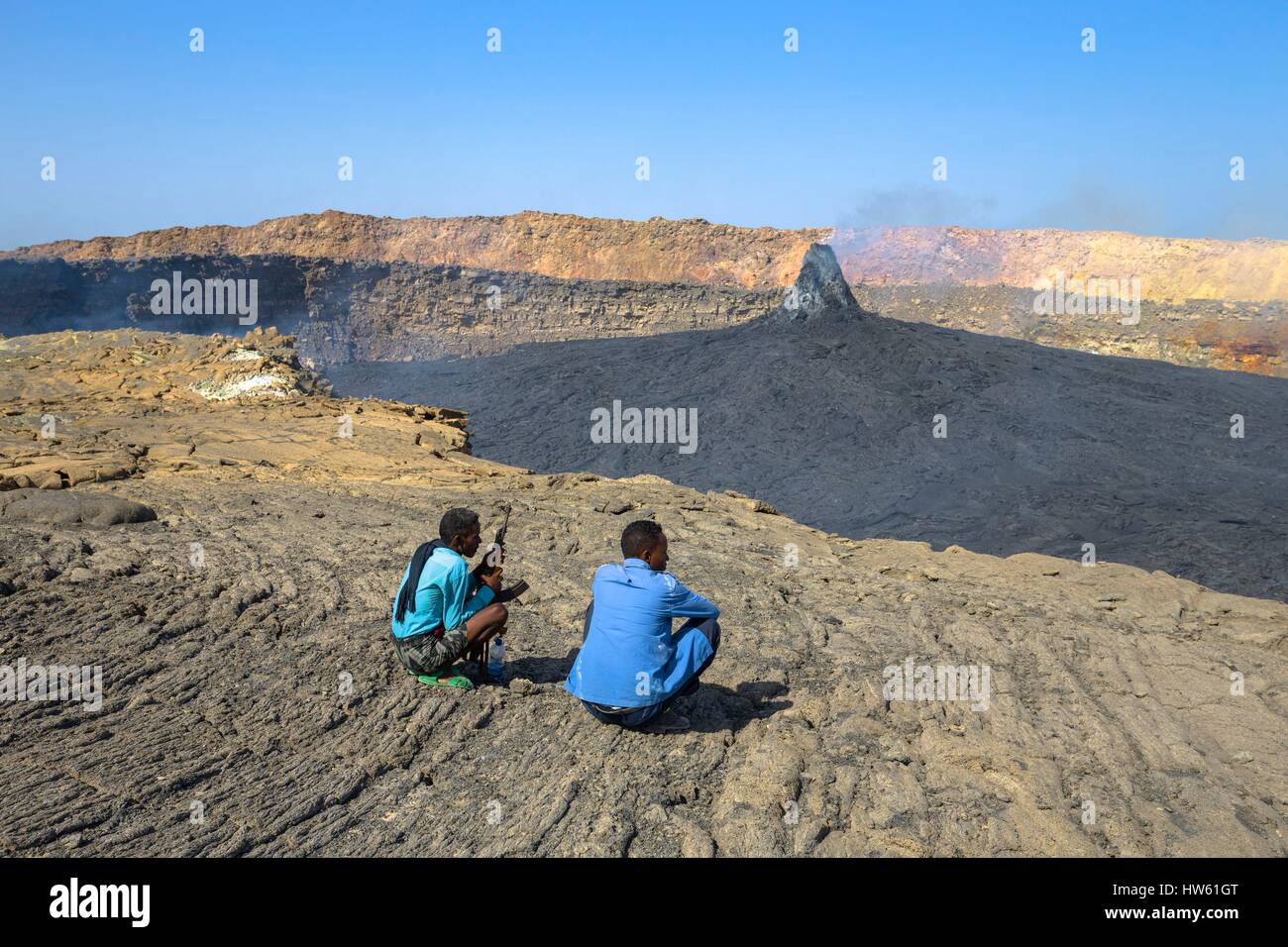 Ethiopia, Afar region, Great Rift valley, Erta Ale volcano Stock Photo ...