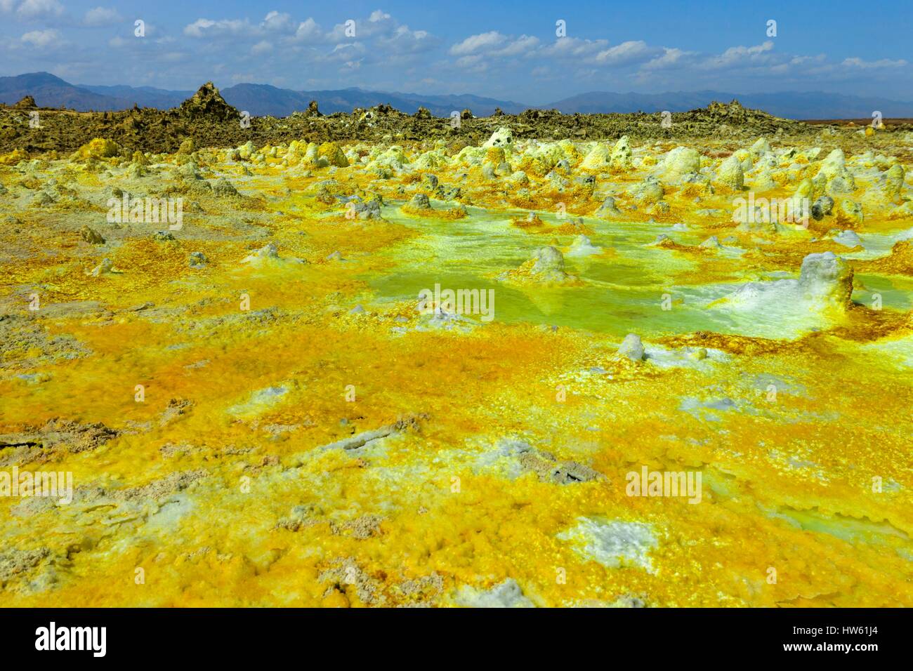 Ethiopia, Afar region, Danakil depression, Dallol volcano Stock Photo ...