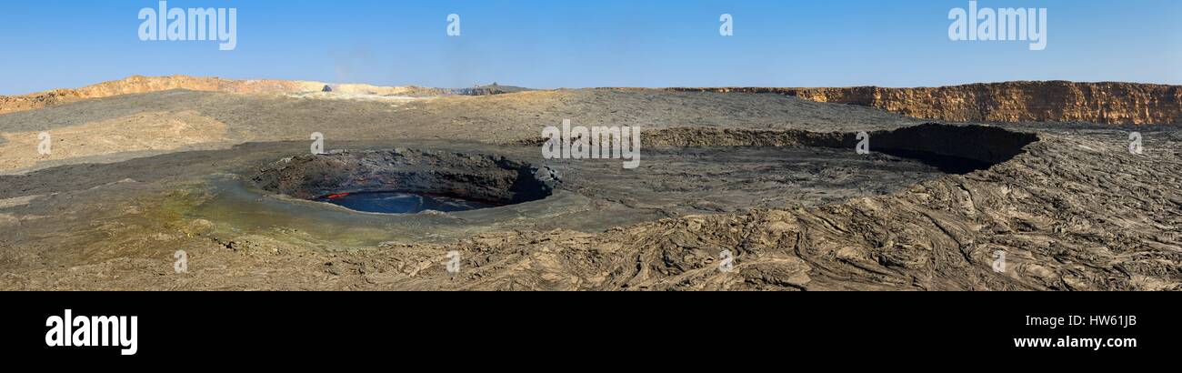 Ethiopia, Afar region, Great Rift valley, Erta Ale volcano Stock Photo ...