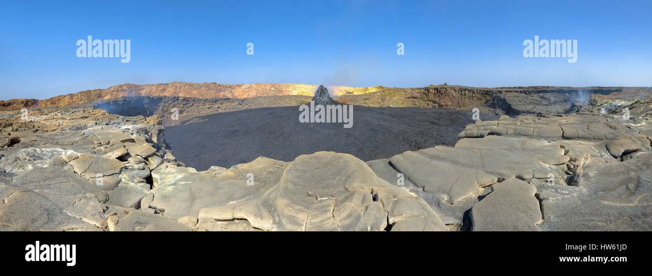 Ethiopia, Afar region, Great Rift valley, Erta Ale volcano Stock Photo ...