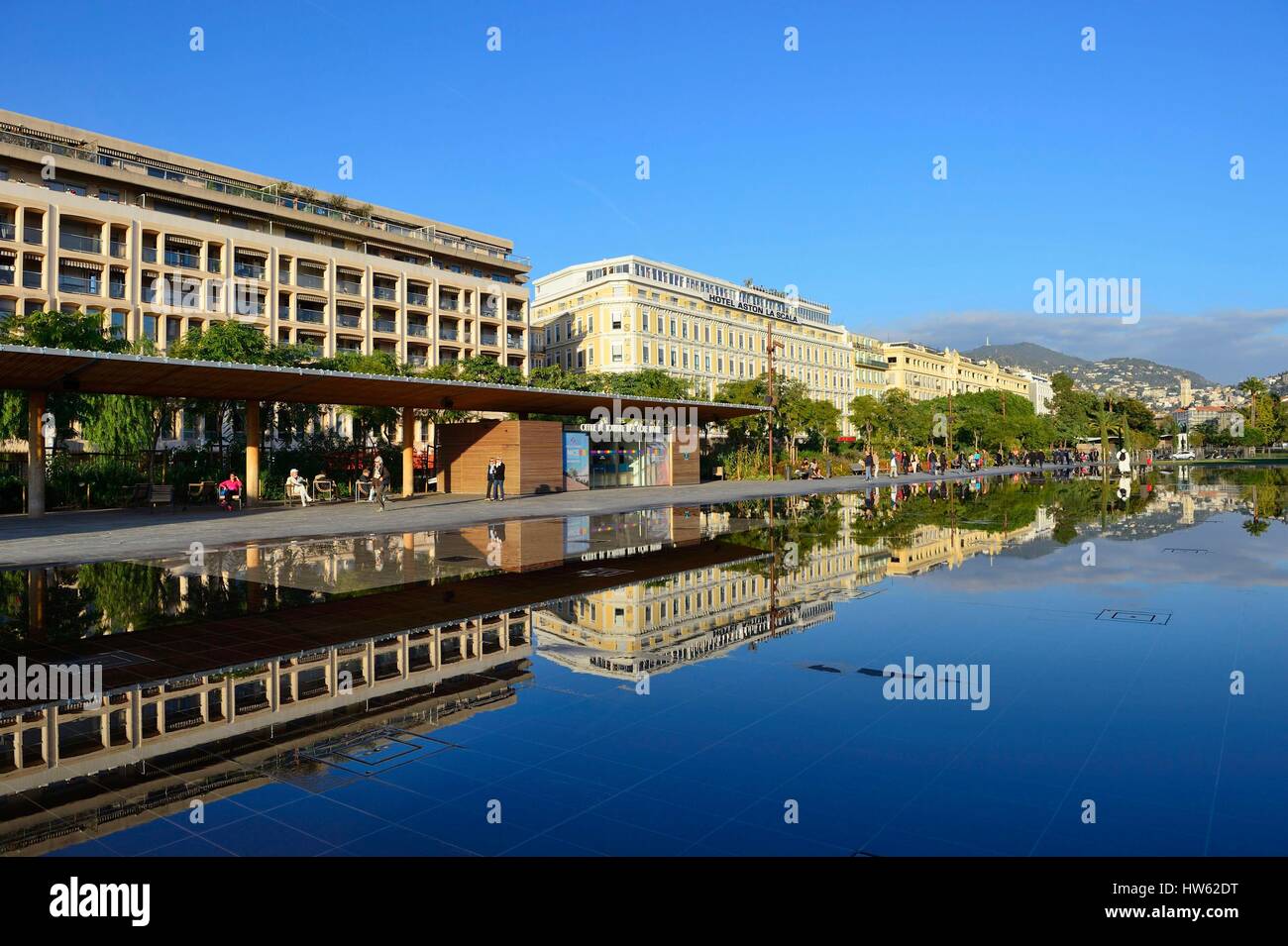 France, Alpes Maritimes, Nice, the Promenade du Paillon, the ornamental ...