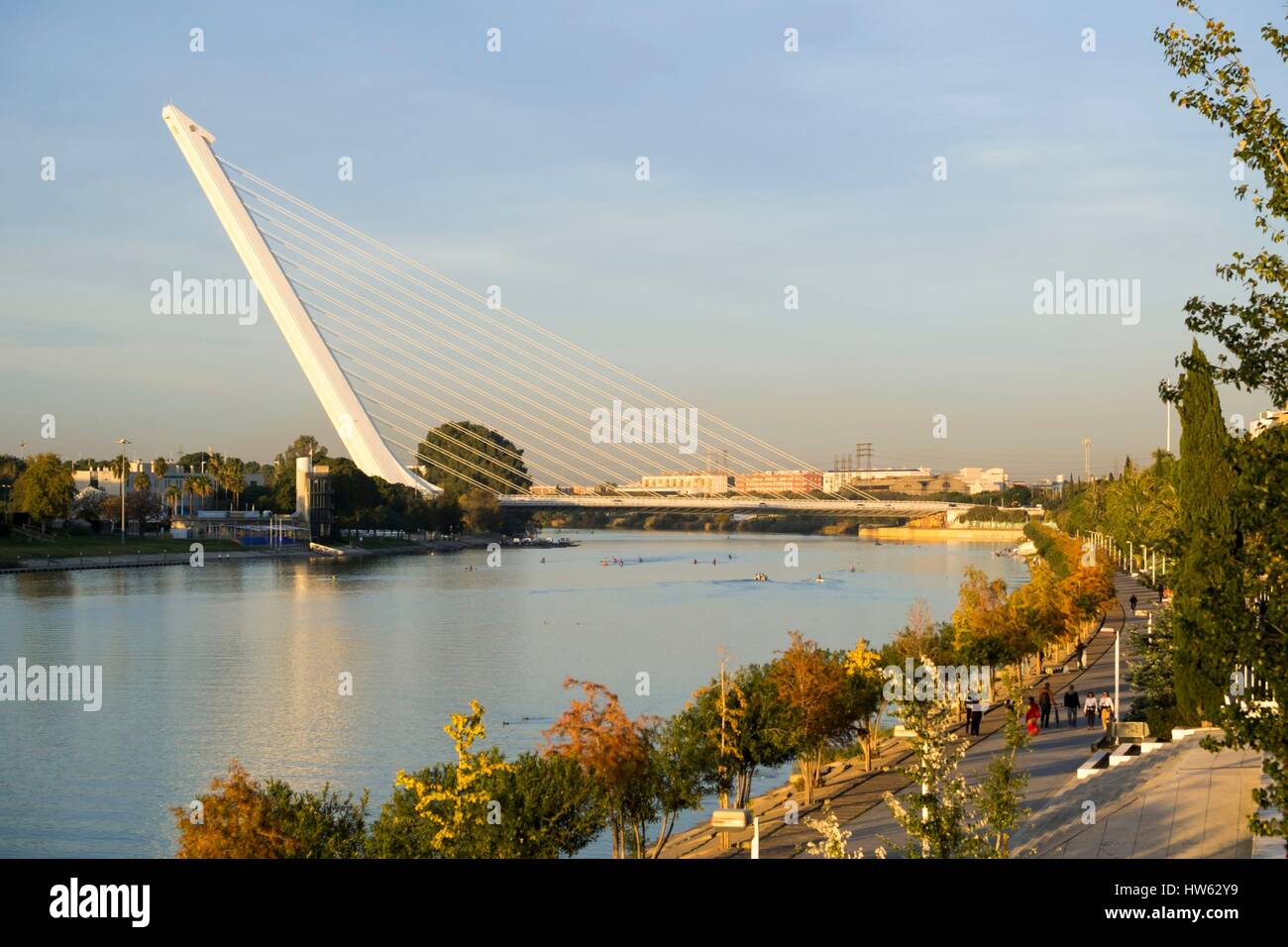 Spain Andalusia Seville basin of the Guadalquivir and the Alamillo ...