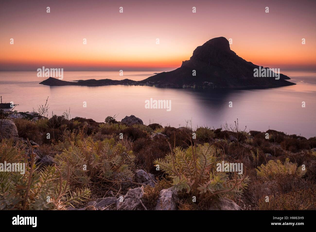 Greece, Dodecanese archipelago, Kalymnos island, Massouri, Telendos ...