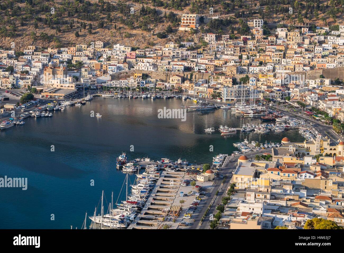 Greece, Dodecanese archipelago, Kalymnos island, Pothia is the bigest ...