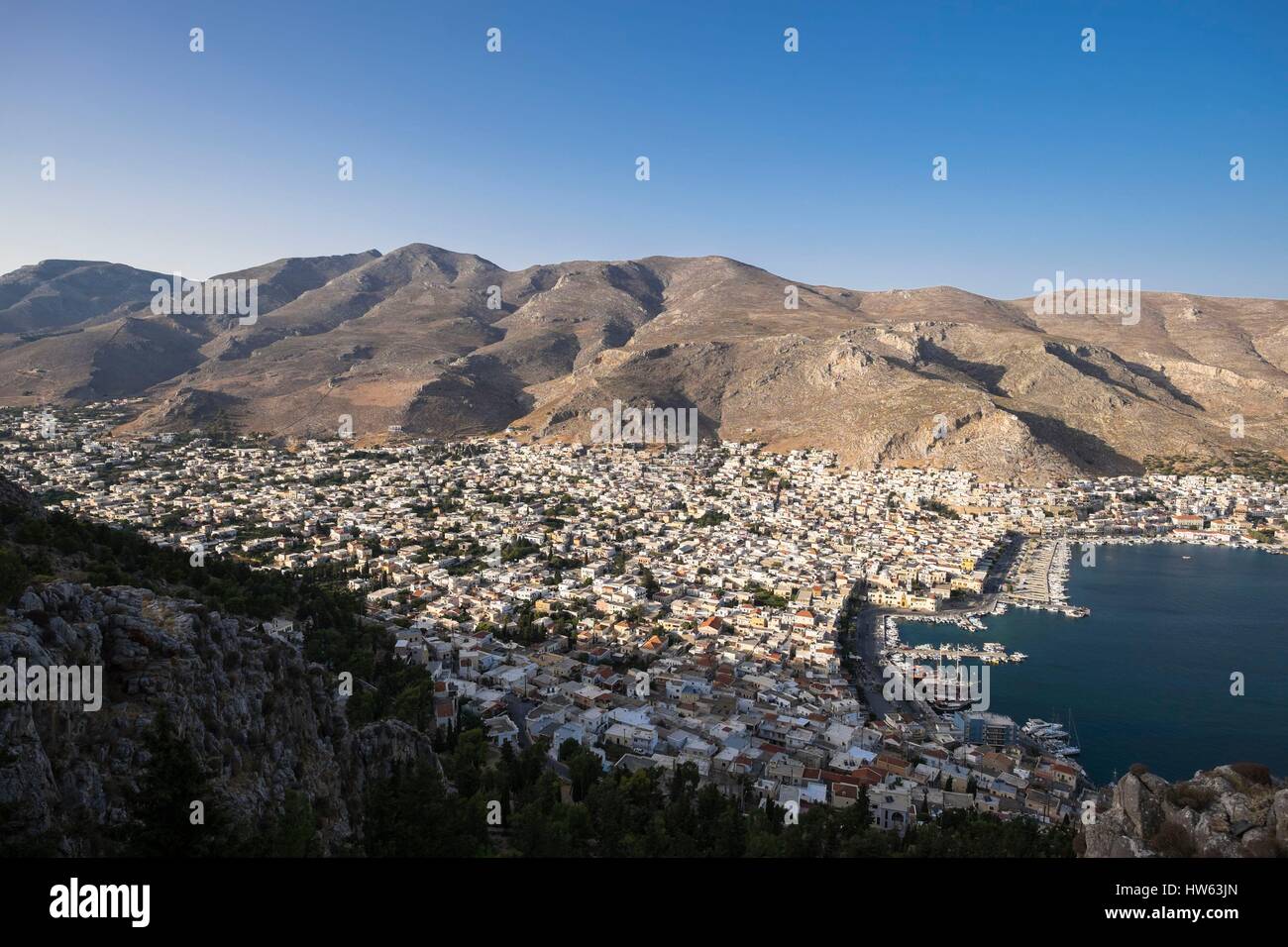 Greece, Dodecanese archipelago, Kalymnos island, Pothia is the bigest ...