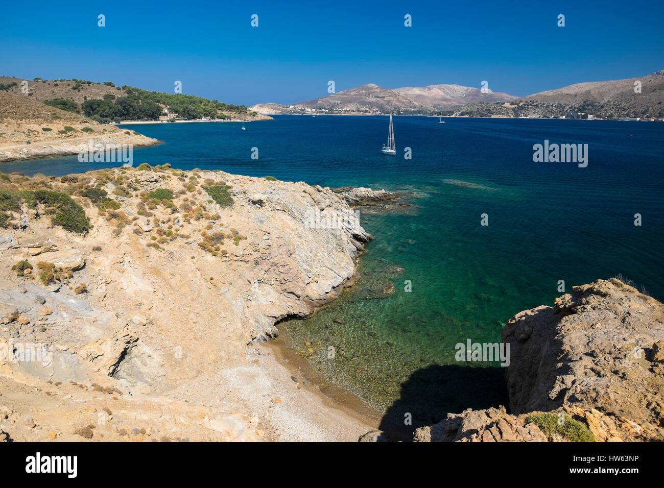 Greece, Dodecanese archipelago, Leros island, Lakki bay Stock Photo - Alamy
