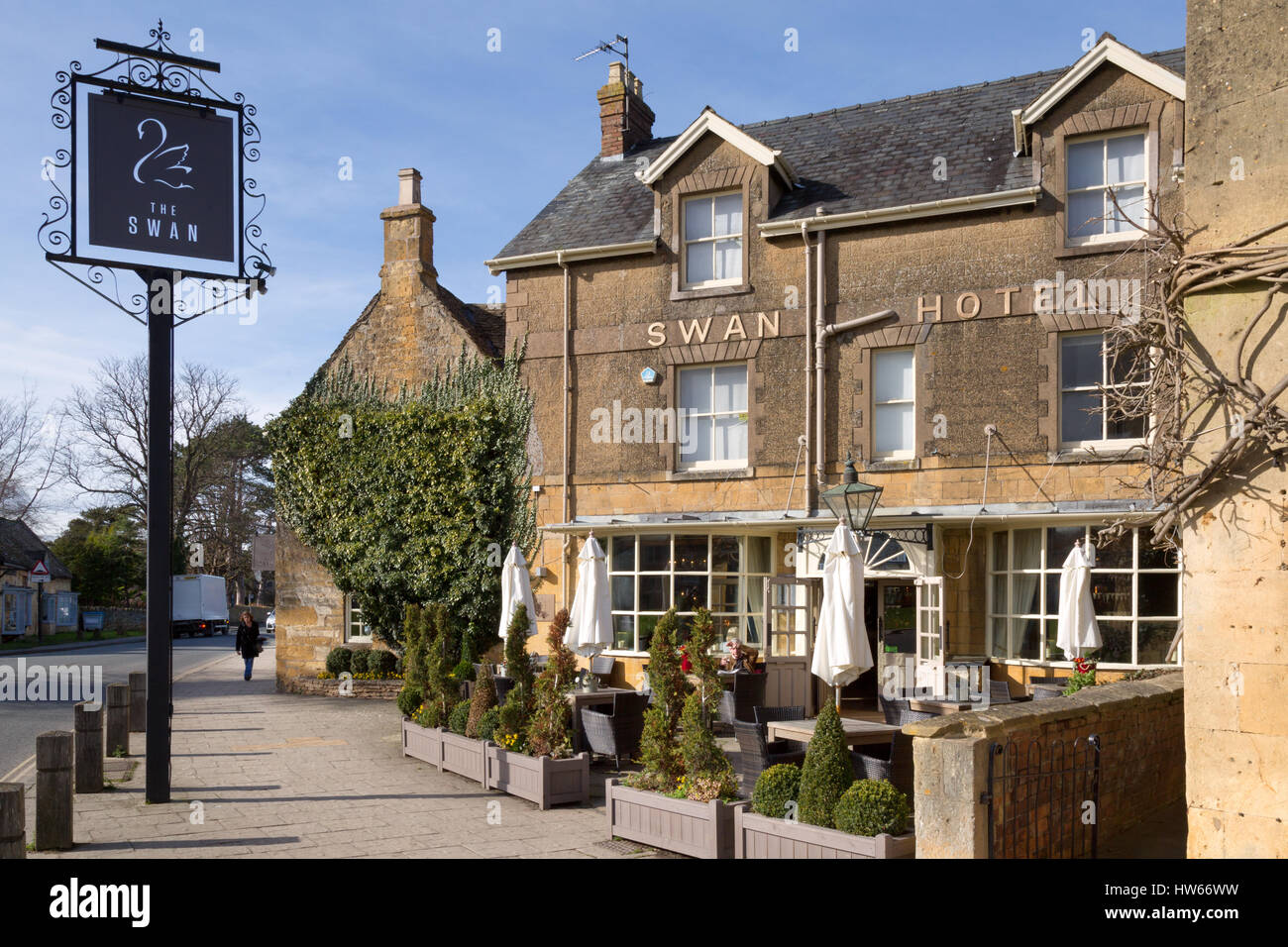 Swan Hotel, Broadway Village, Cotwolds Worcestershire England UK Stock ...