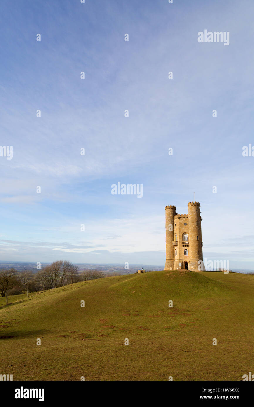 Broadway Tower, an 18th century folly on Broadway Hill, Cotswolds ...