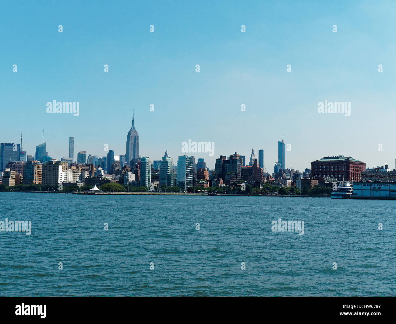 View of South Manhattan: Battery Point and Financial district, Lower ...