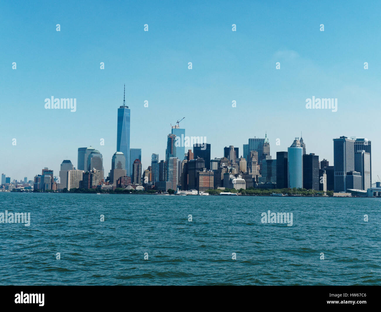 View of South Manhattan: Battery Point and Financial district, Lower ...