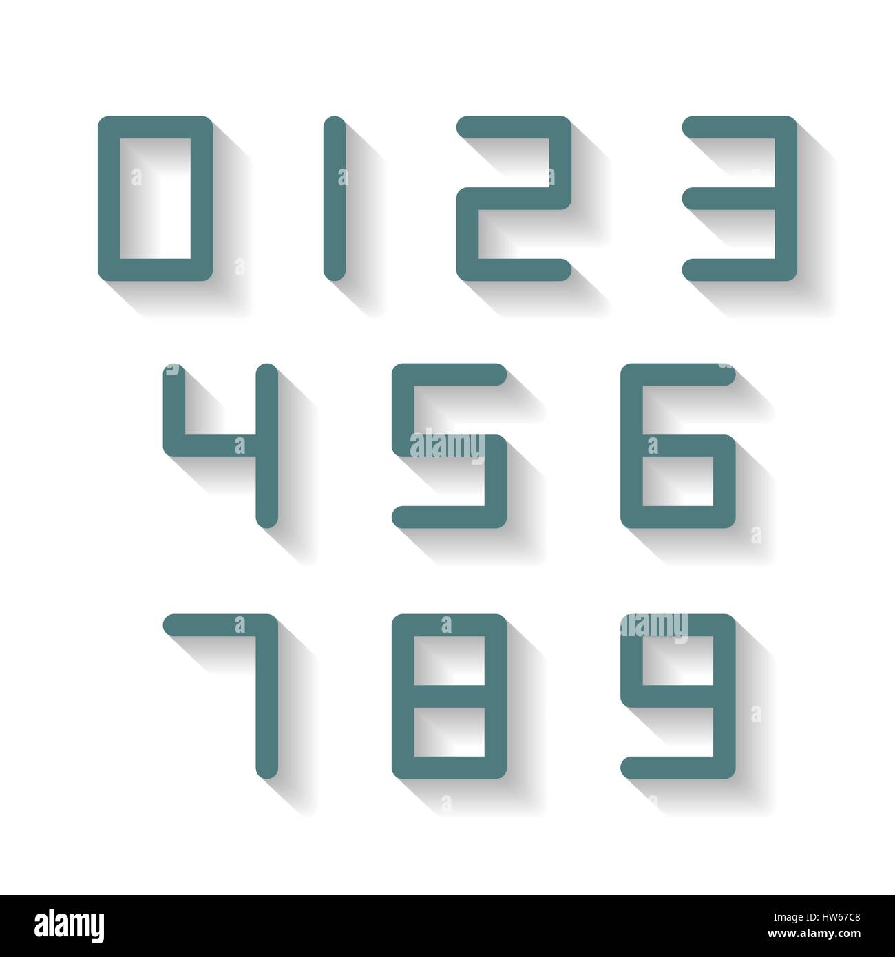 Numbers Digital Stock Illustration
