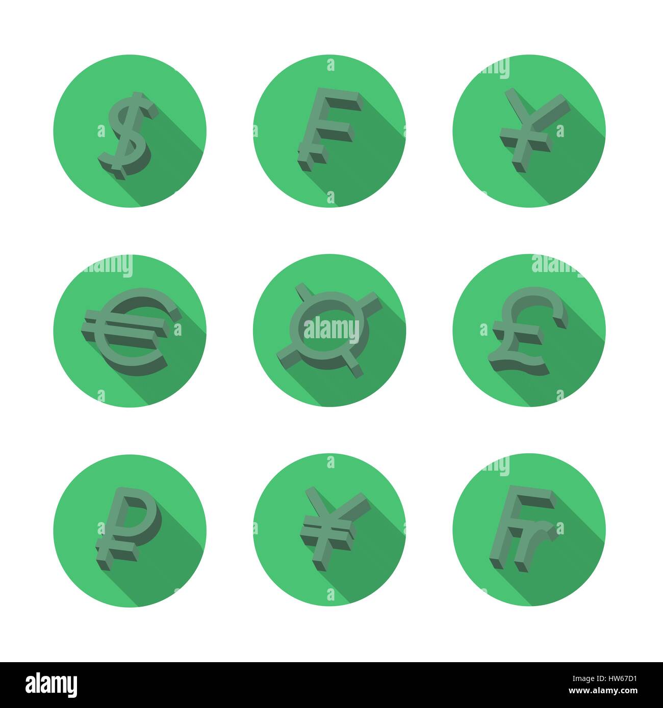 World currency symbols vector vectors hi-res stock photography and ...