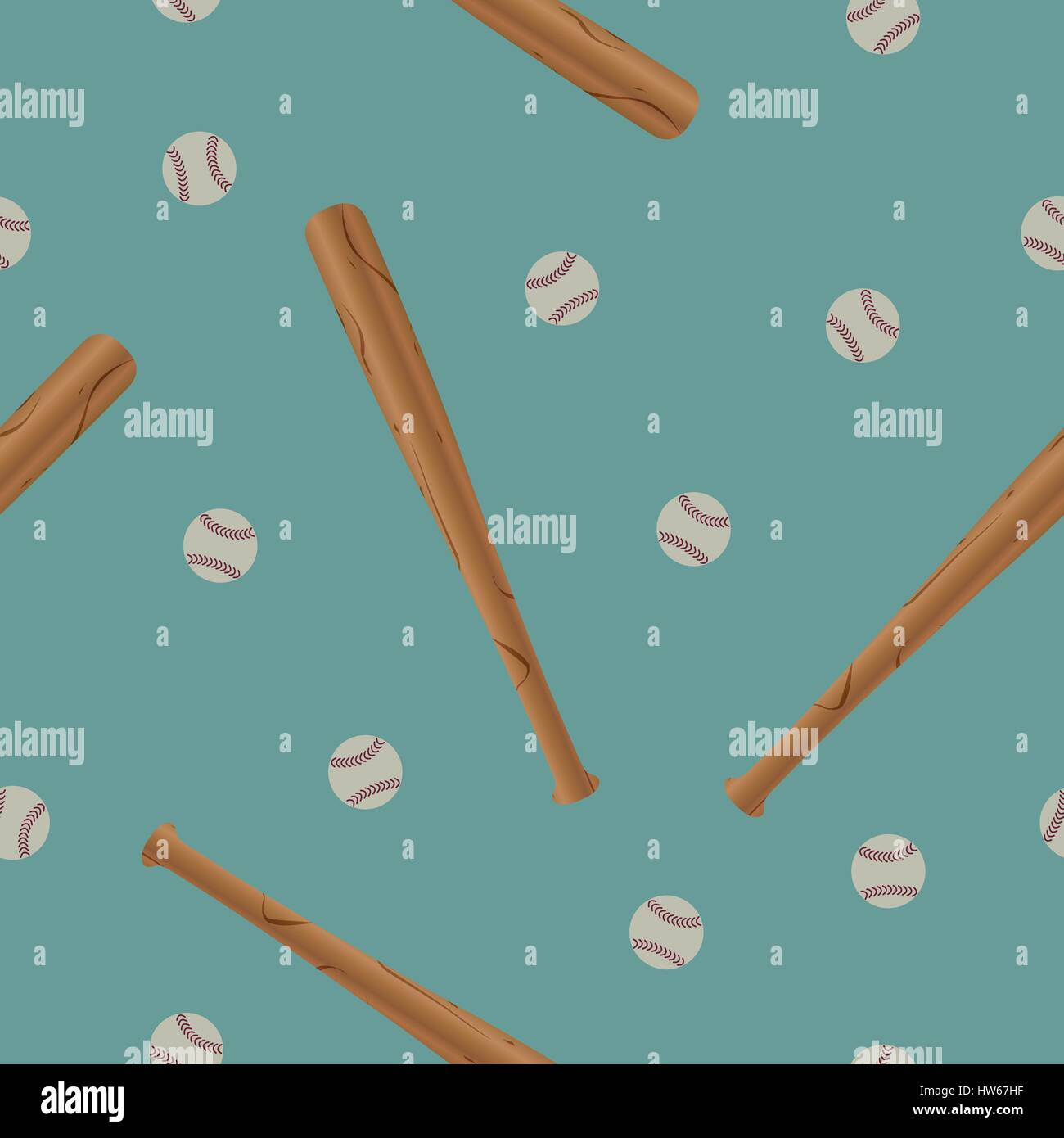 Sports seamless background with elements of the equipment for baseball ...