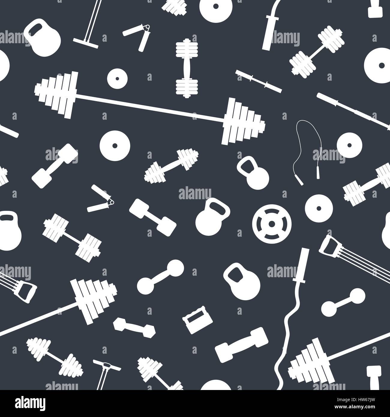 Seamless background from items of sports equipment, vector illustration ...