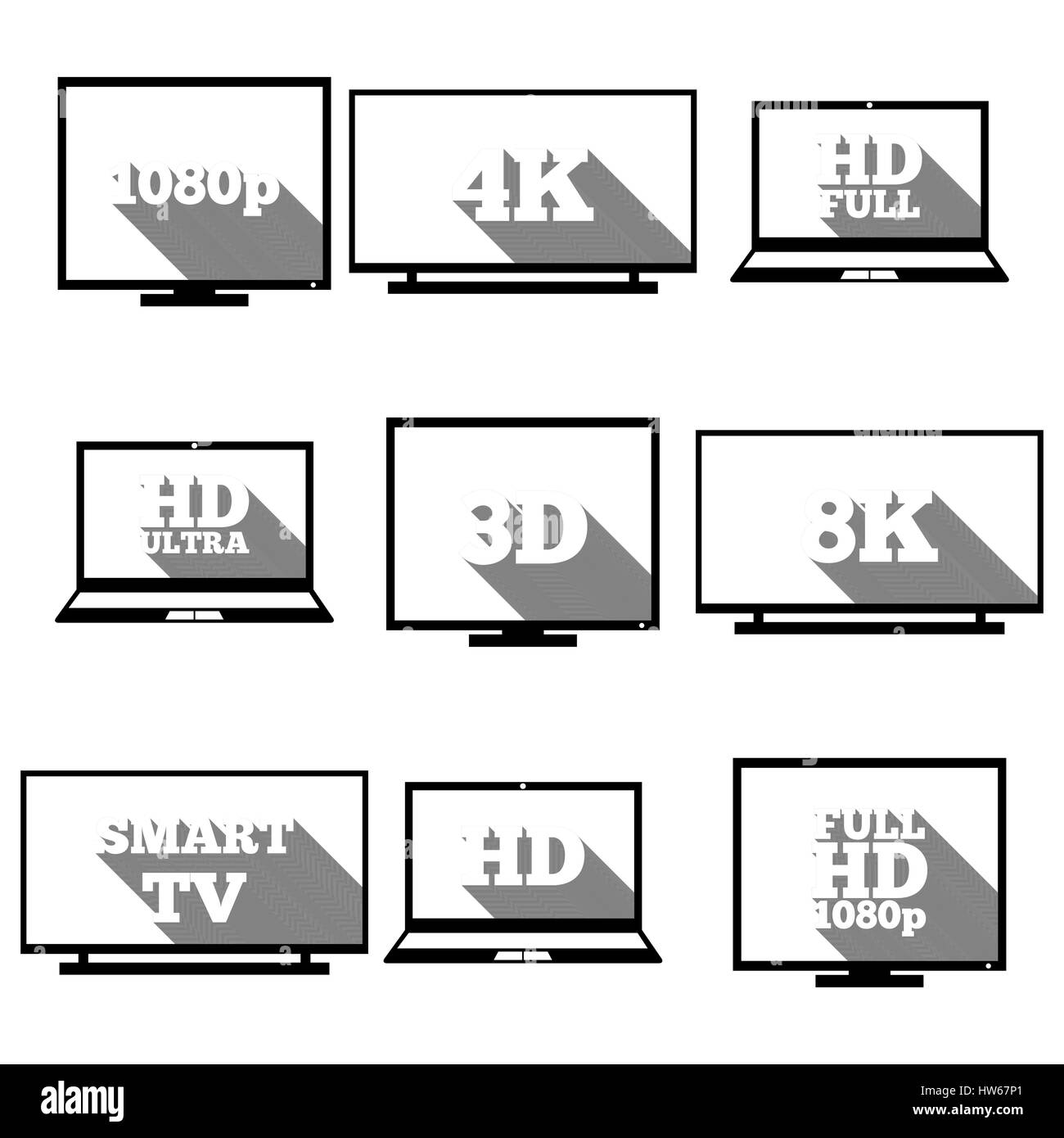 Ultra high definition screen Black and White Stock Photos & Images - Alamy
