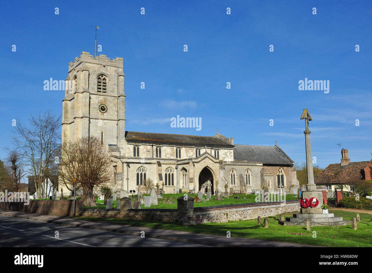 All Saints' Church, Barrington, Cambridgeshire, England, UK Stock Photo ...