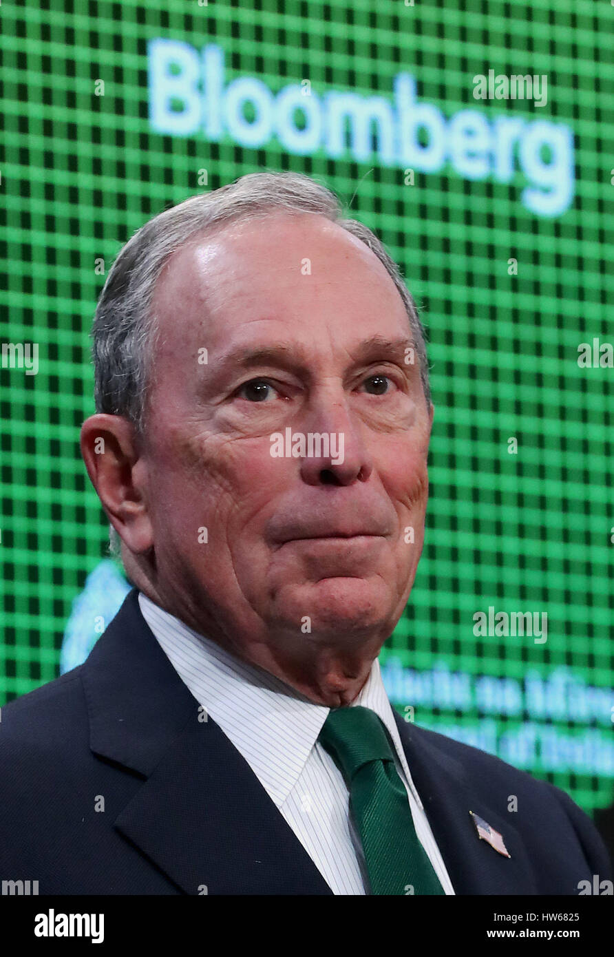 Former New York Mayor Michael Bloomberg speaking prior to Irish ...