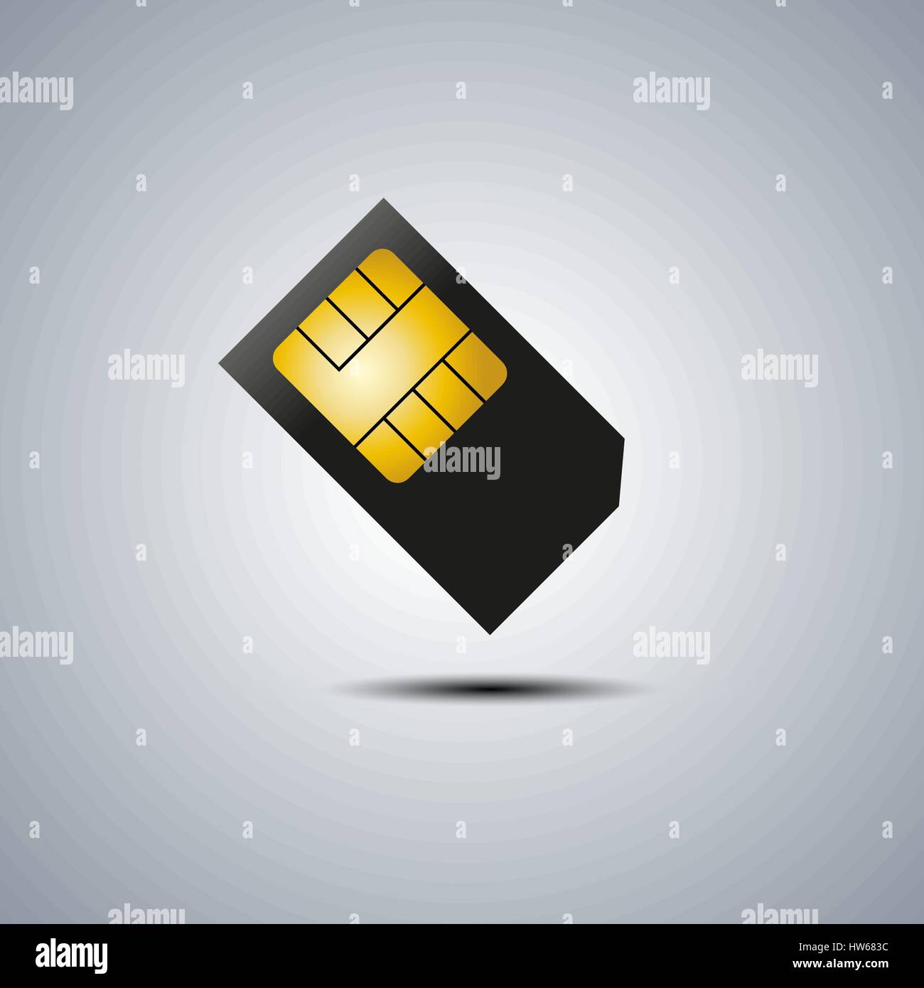 Realistic sim card with shadow, vector illustration Stock Vector Image ...
