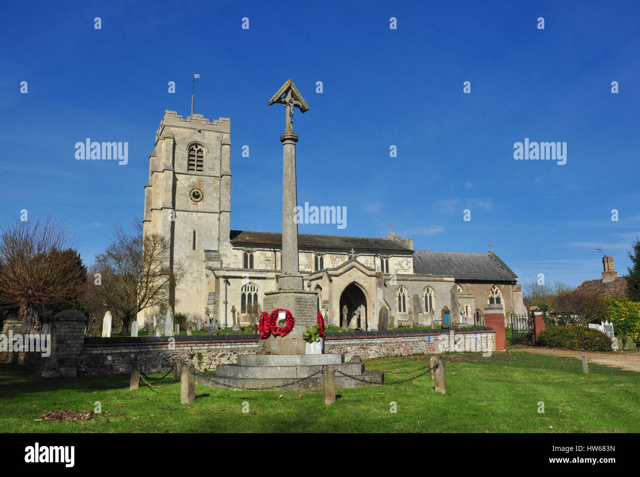 All Saints' Church, Barrington, Cambridgeshire, England, UK Stock Photo ...